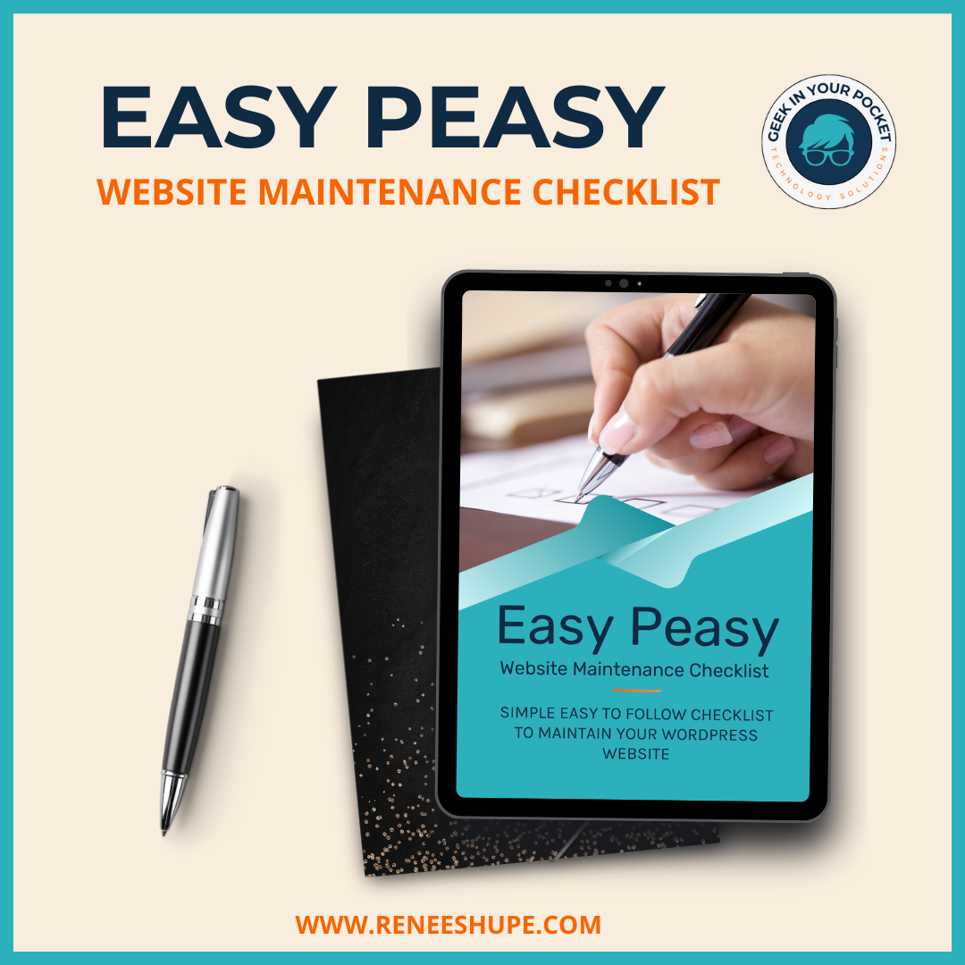 Easy Peasy Website Maintenance Checklist for $9